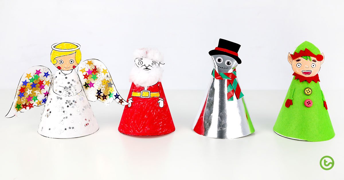4 Paper Christmas Tree Topper Templates - Teachers Aide Courses
